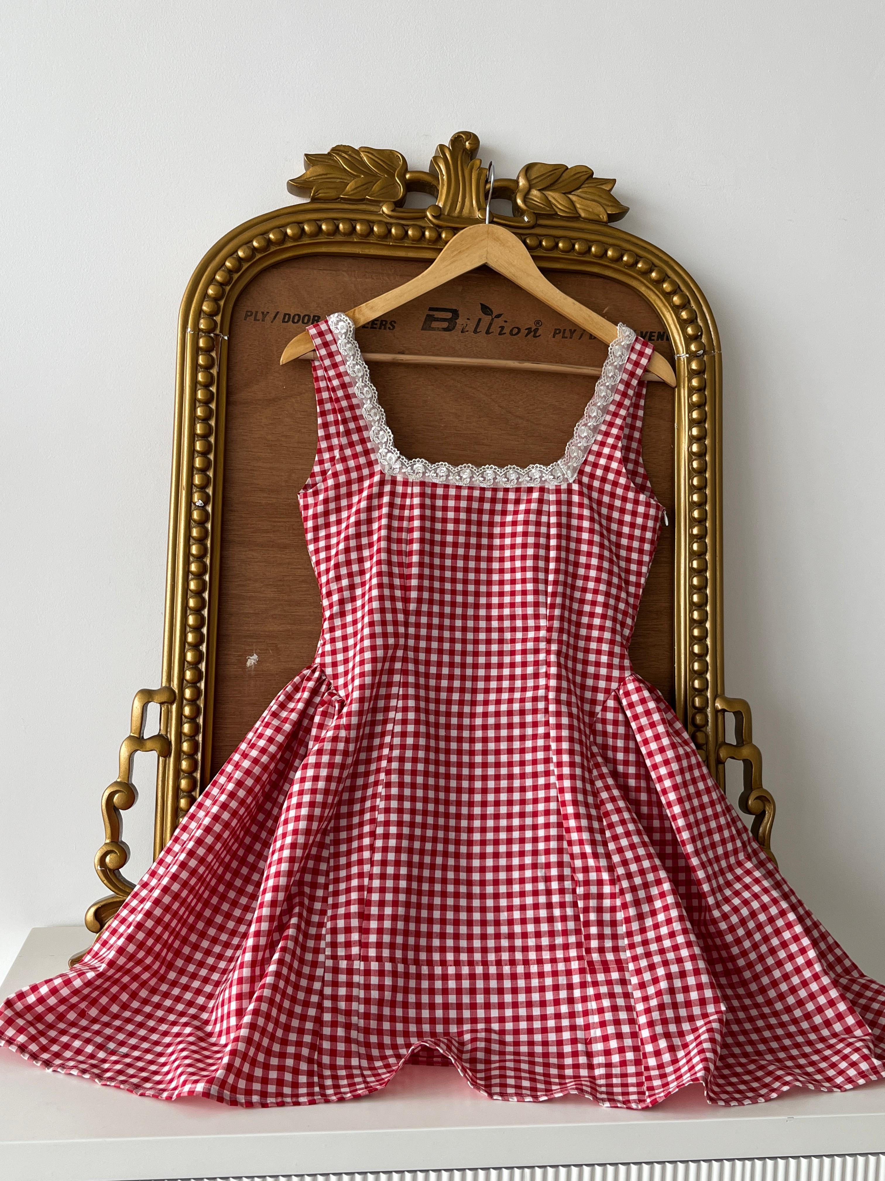 Gingham Corset Dress- REVIVED FINDS – Rerunn
